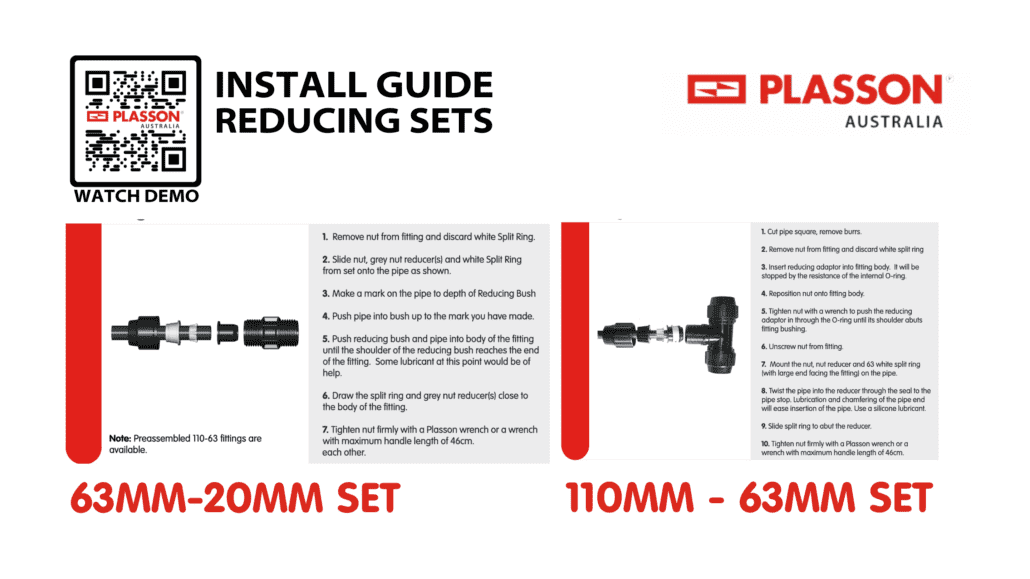 HOW TO INSTALL PLASSON FITTINGS