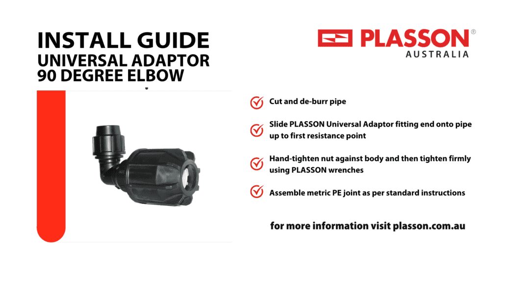HOW TO INSTALL PLASSON FITTINGS