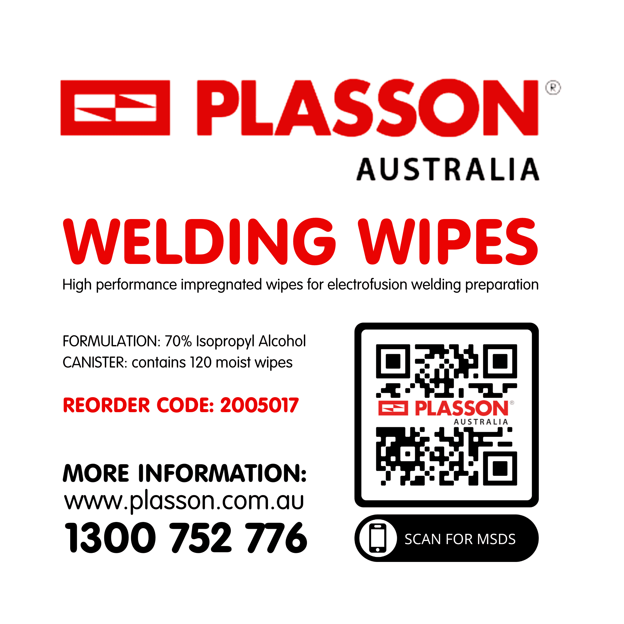 PLASSON WELD WIPES MSDS – PLASSON AUSTRALIA